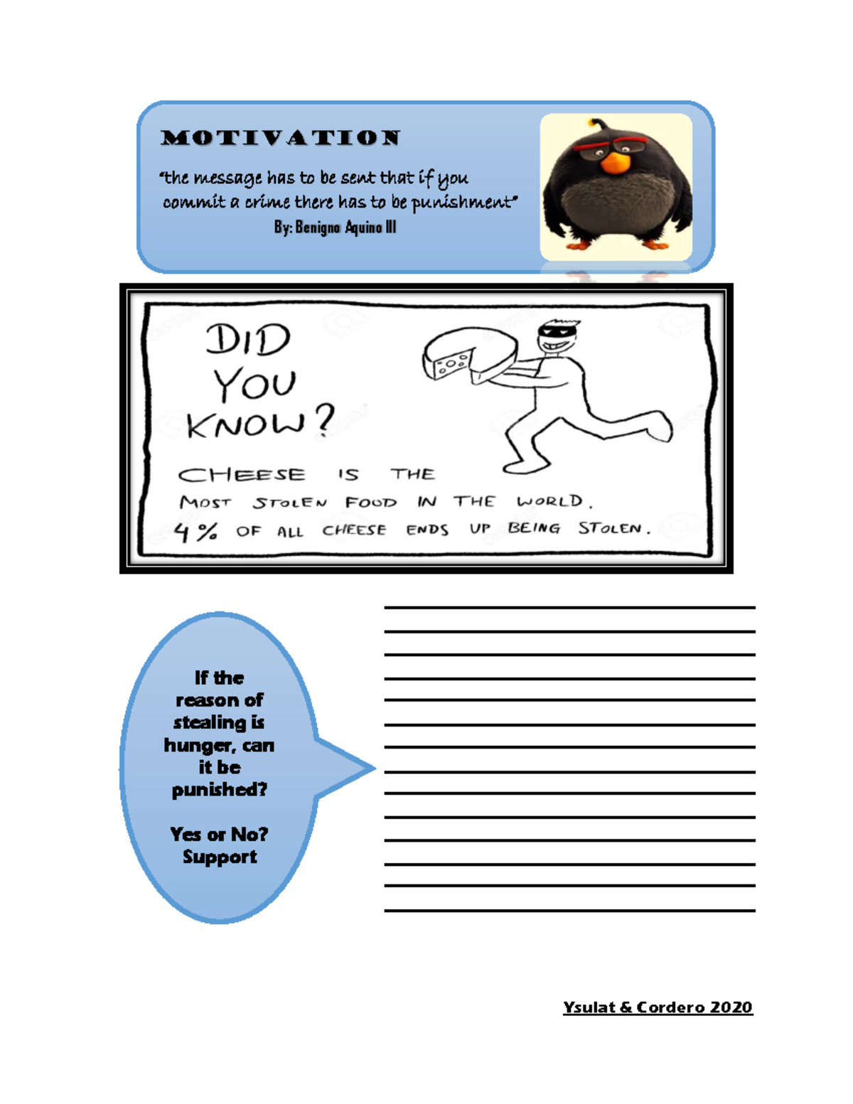 Motivation Module 2 CDINV - BS Criminology - Ysulat & Cordero 2020 ...