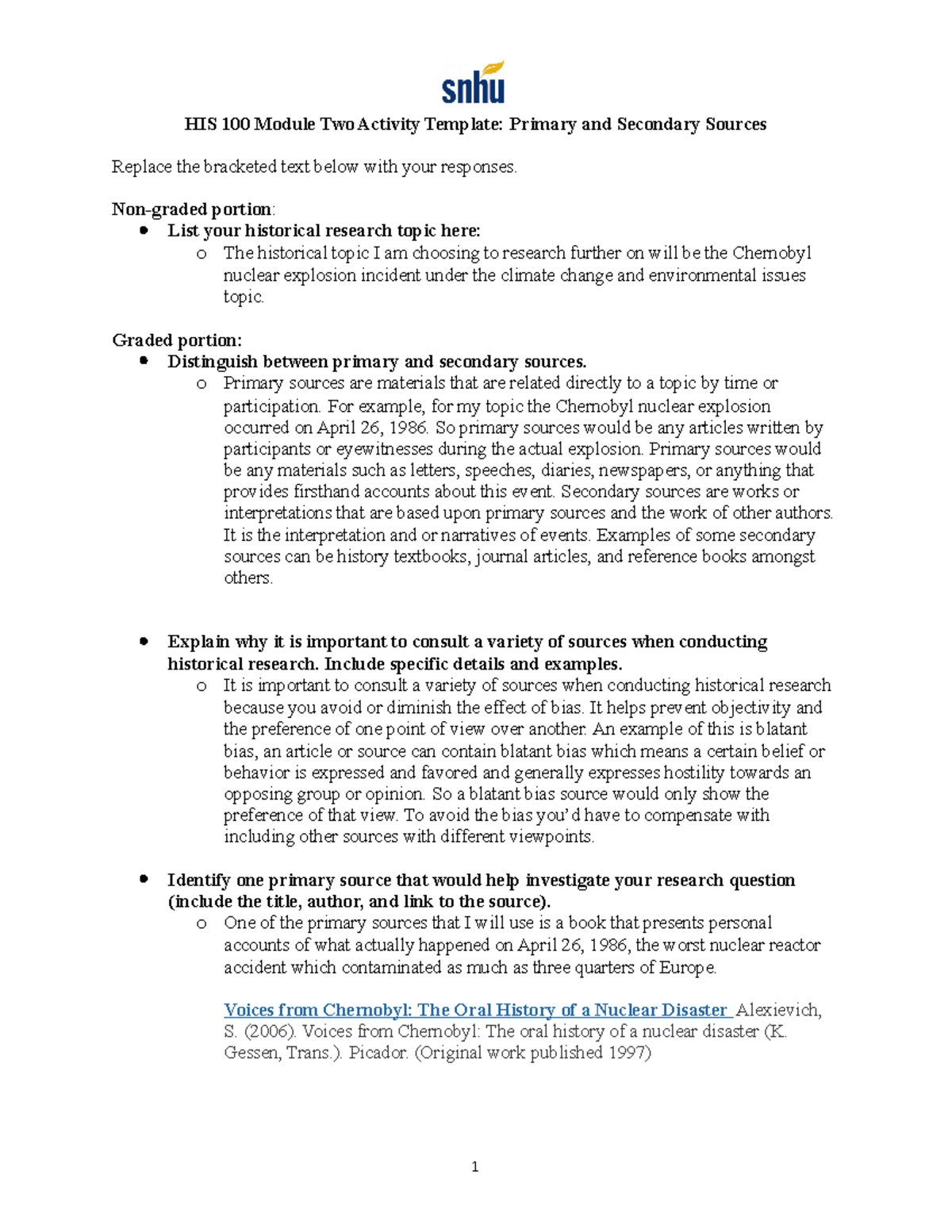 HIS 100 Module Two Activity Sources Template - HIS 100 Module Two ...