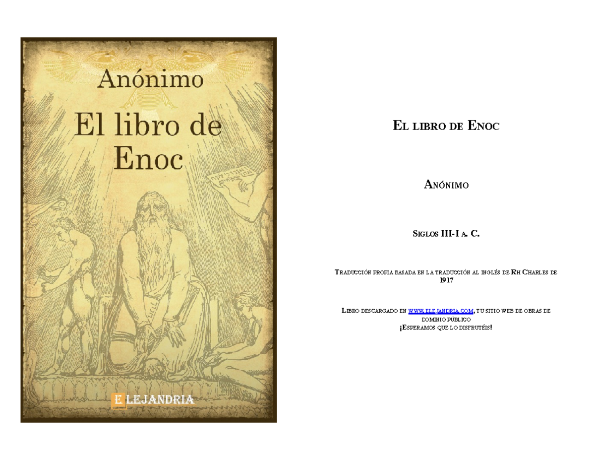 El libro de Enoc - EL LIBRO DE ENOC ANÓNIMO SIGLOS III-I A. C ...