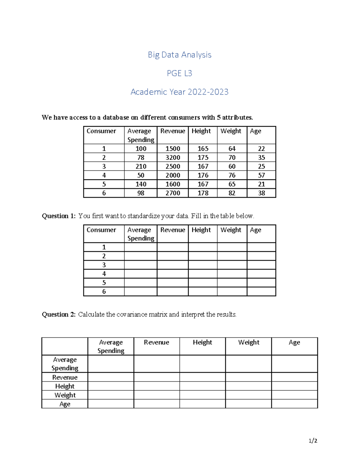 BDA Problem Set 2 - TD DE SKEMA - 1/ Big Data Analysis PGE L Academic ...