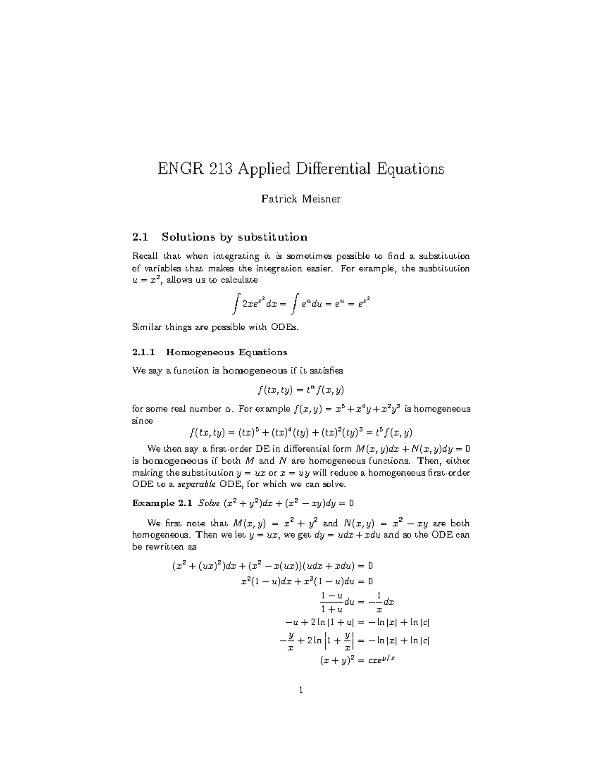 Lecture 7 - class note by the teacher first class - ENGR 213 - Concordia - Studocu