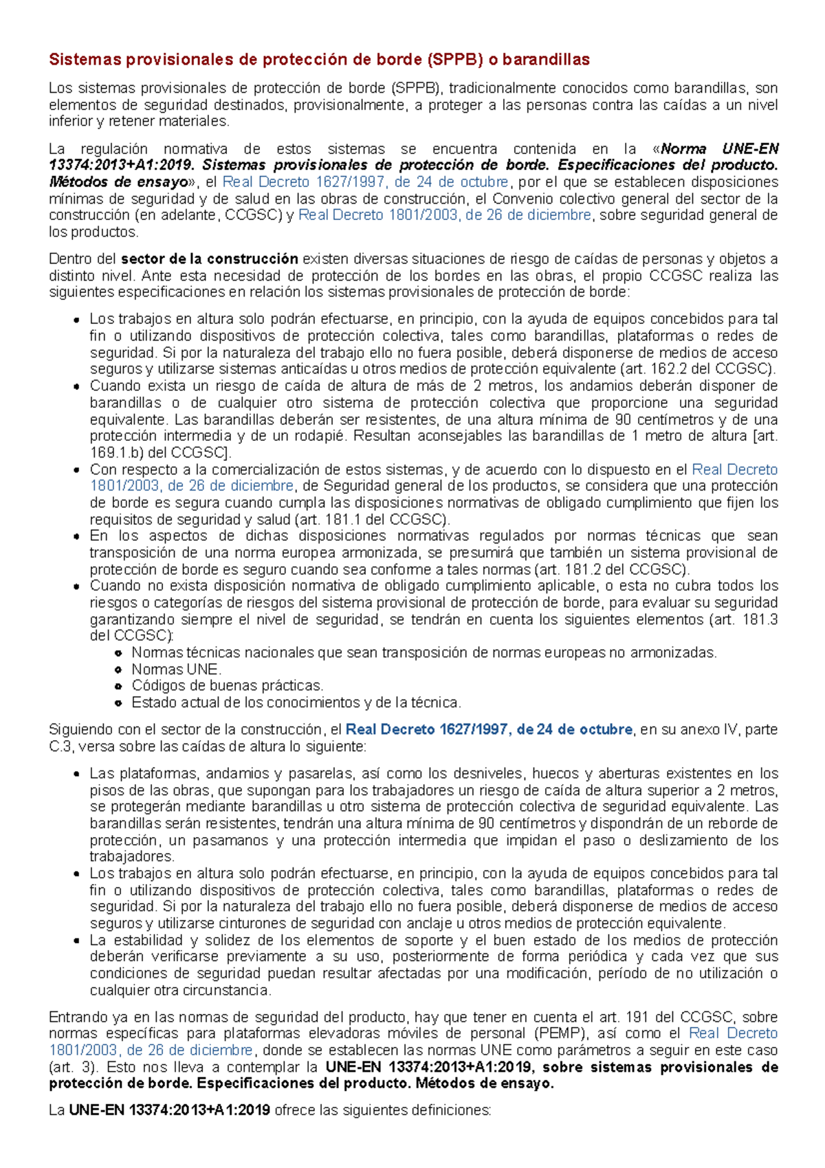 Barandillas como sistema de protección colectiva en PRL Iberley - Sistemas provisionales de ...