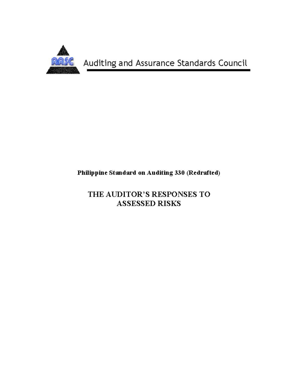 PSAaaaaaaaaaaaa 330 - Philippine Standard on Auditing 330 (Redrafted ...