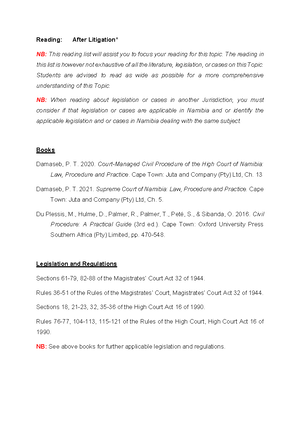 Amoo - Jurisdiction of Courts in Namibia - The structure of the ...