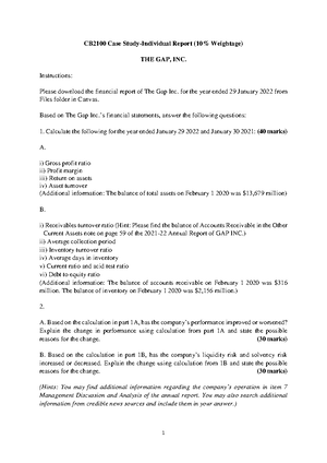 Introduction to Financial Accounting - CB2100 - CityU - Studocu