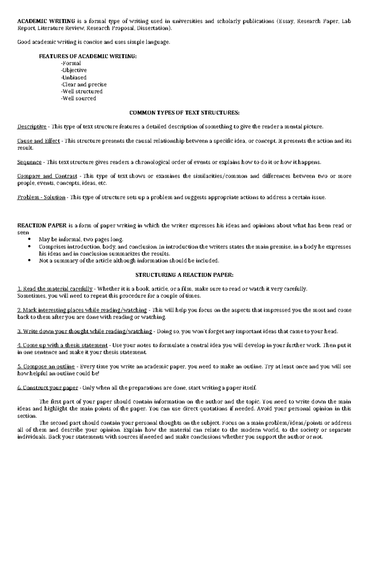 EAPP Reviewer - Summary English for Academic and Professional Purposes ...