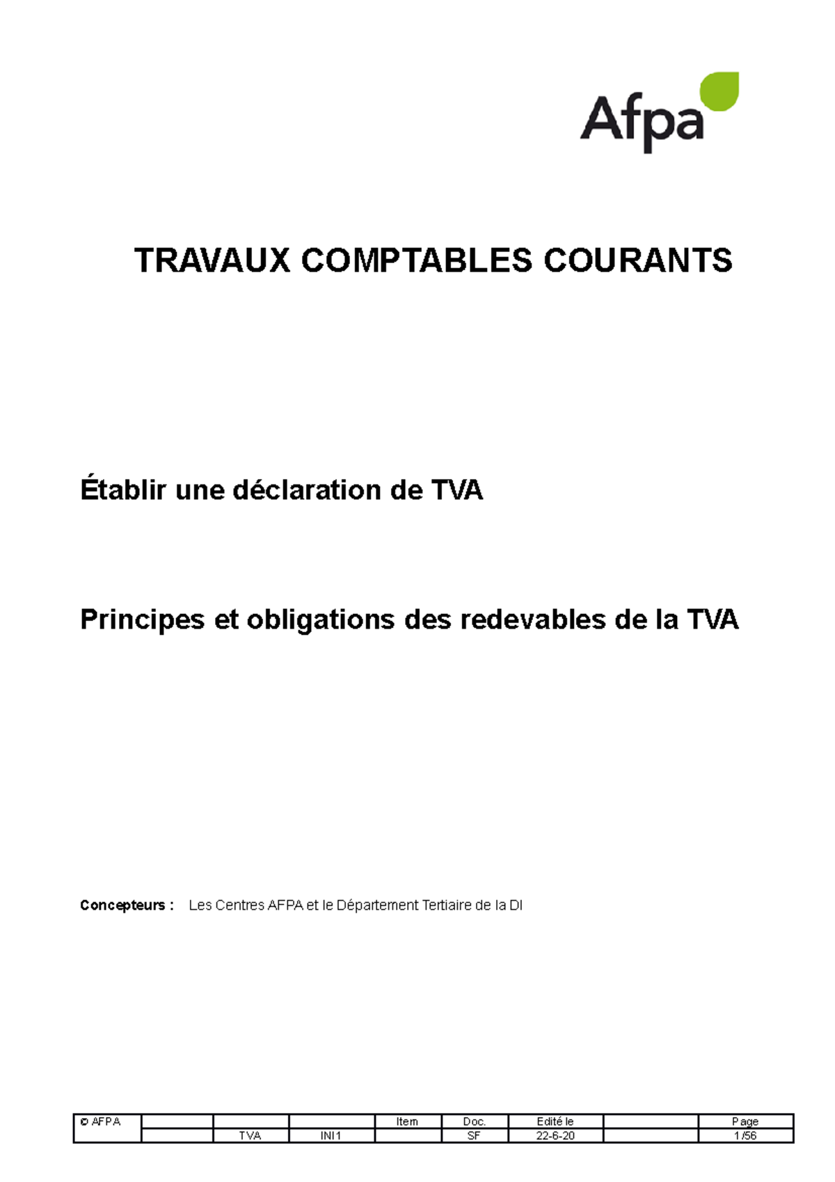 TVA1-INI-SF - Explications sur la déclaration de TVA pour la ...