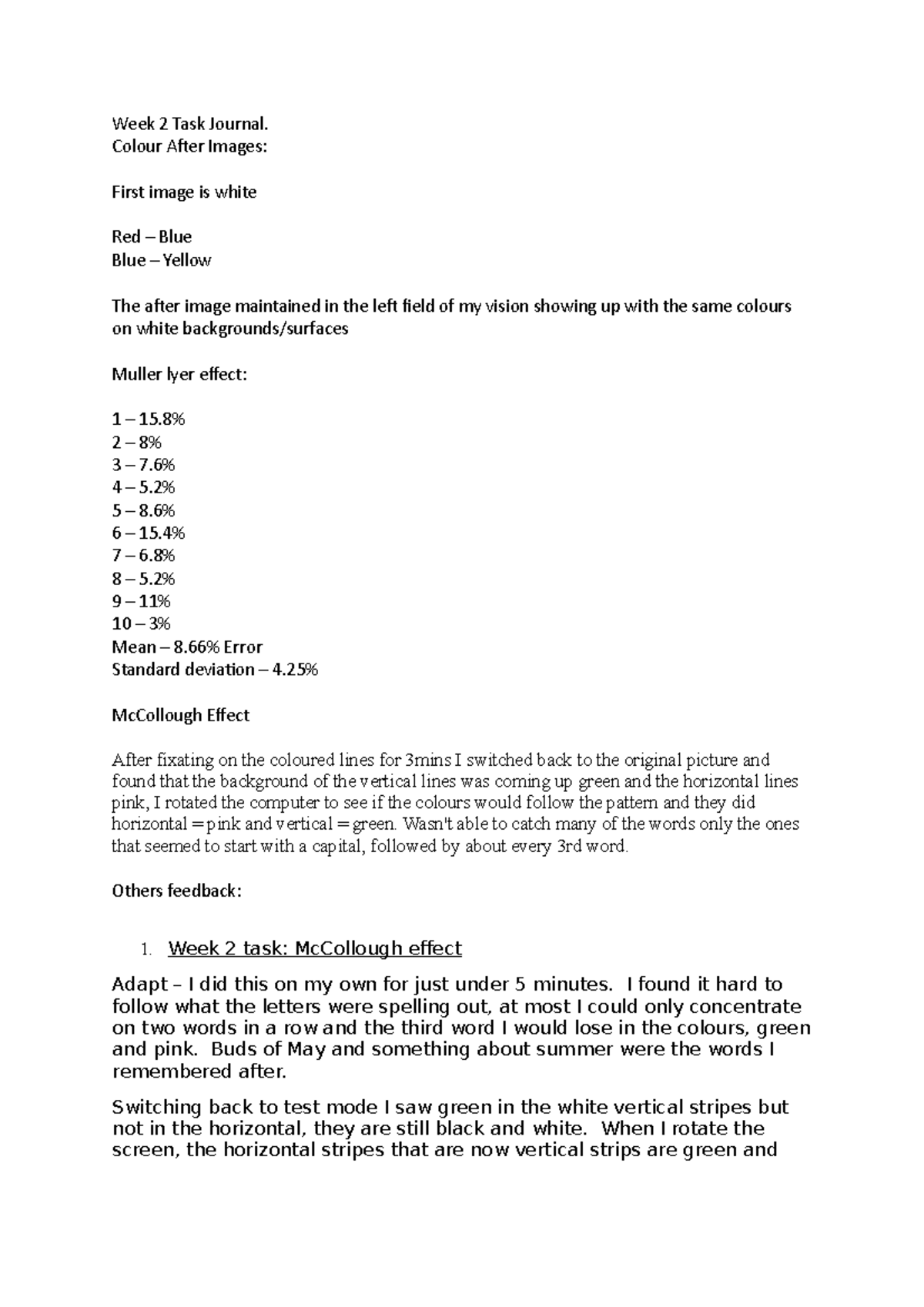 Week 2 Task Journal - Notes - Week 2 Task Journal. Colour Ater Images ...
