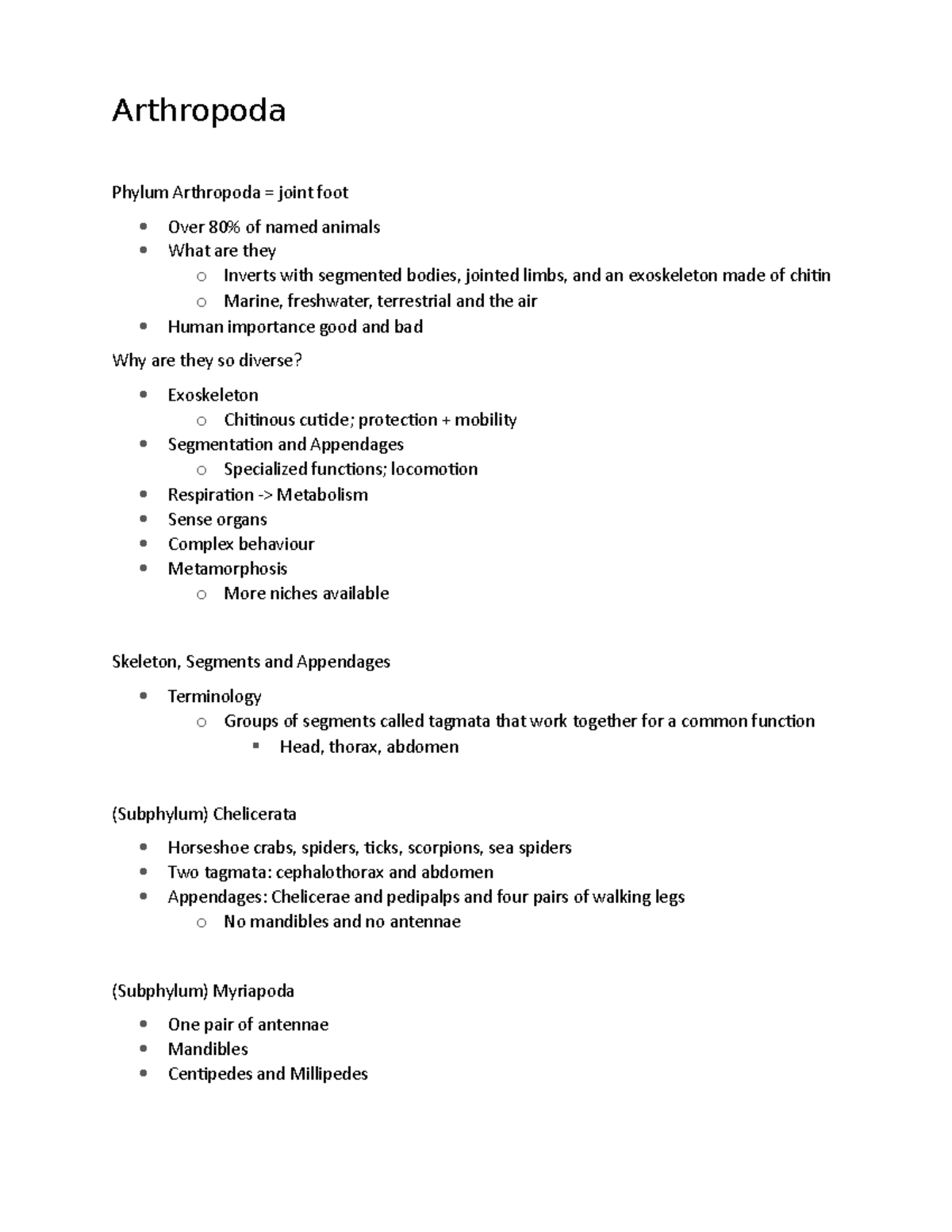 Arthropoda - Lecture 13 - Arthropoda Phylum Arthropoda = joint foot ...