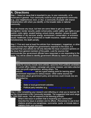 GOVT220 Research Paper Instructions - GOVT 220 RESEARCH PAPER ...