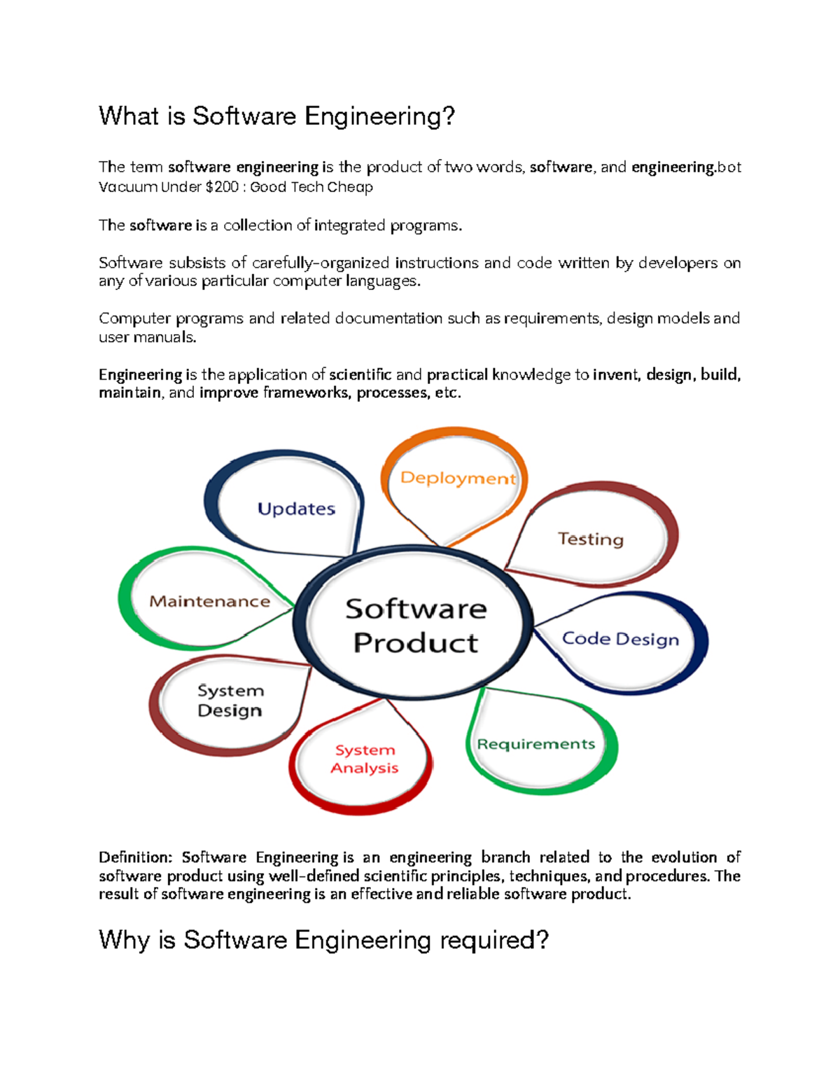 SE MST 1 Notes - What is Software Engineering? The term software ...