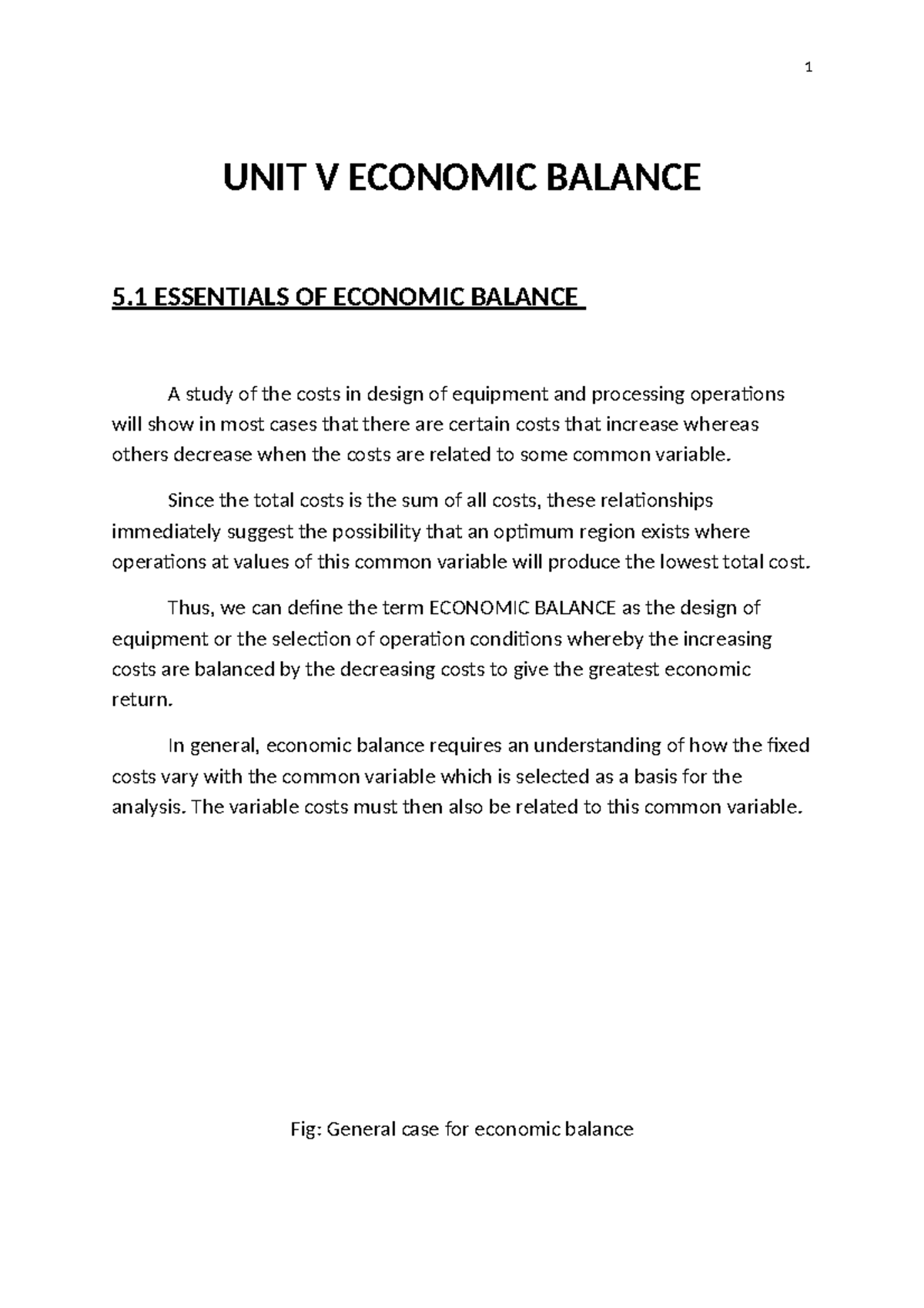 Heat exchanger economic balance.docx - UNIT V ECONOMIC BALANCE 5 ...