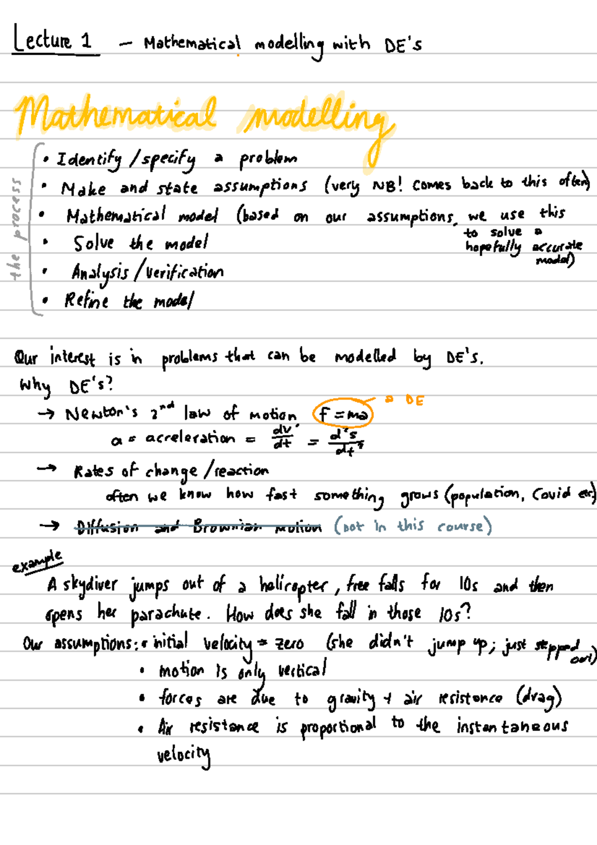 App Math 244 Lecture notes - 20710 - Studocu