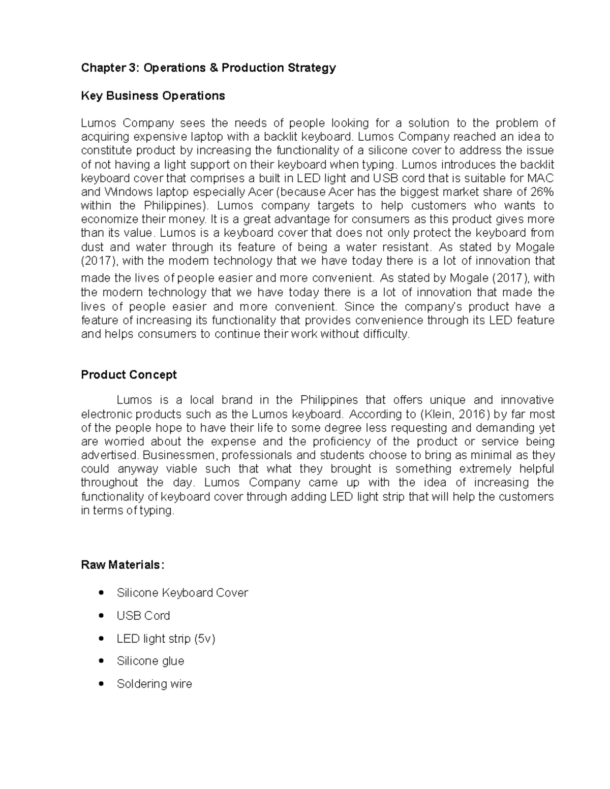 Quality Control Process risk - Chapter 3: Operations & Production ...