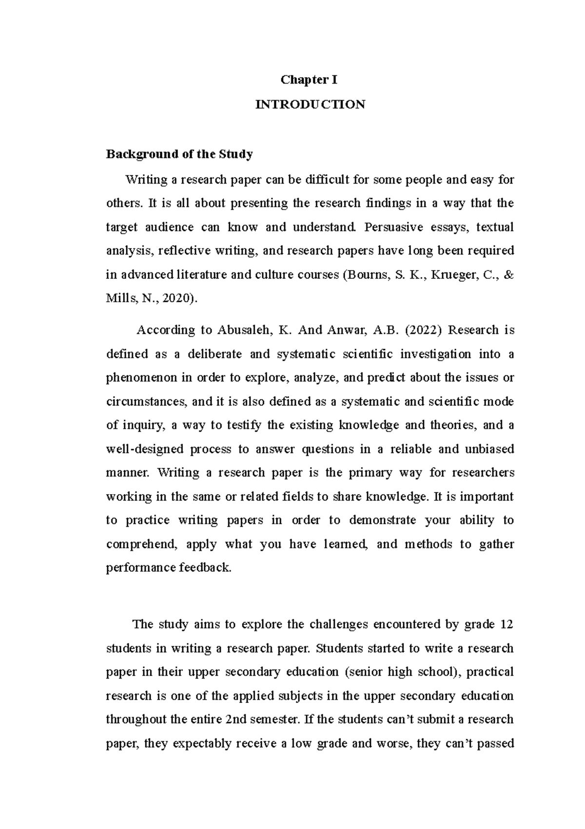 Research - nothing i need this pages - Chapter I INTRODUCTION ...