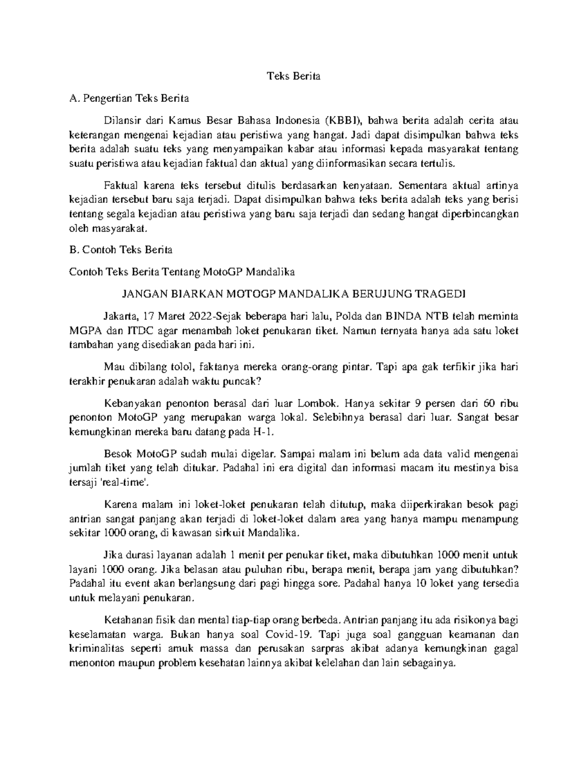Materi Teks Berita - Teks Berita A. Pengertian Teks Berita Dilansir ...