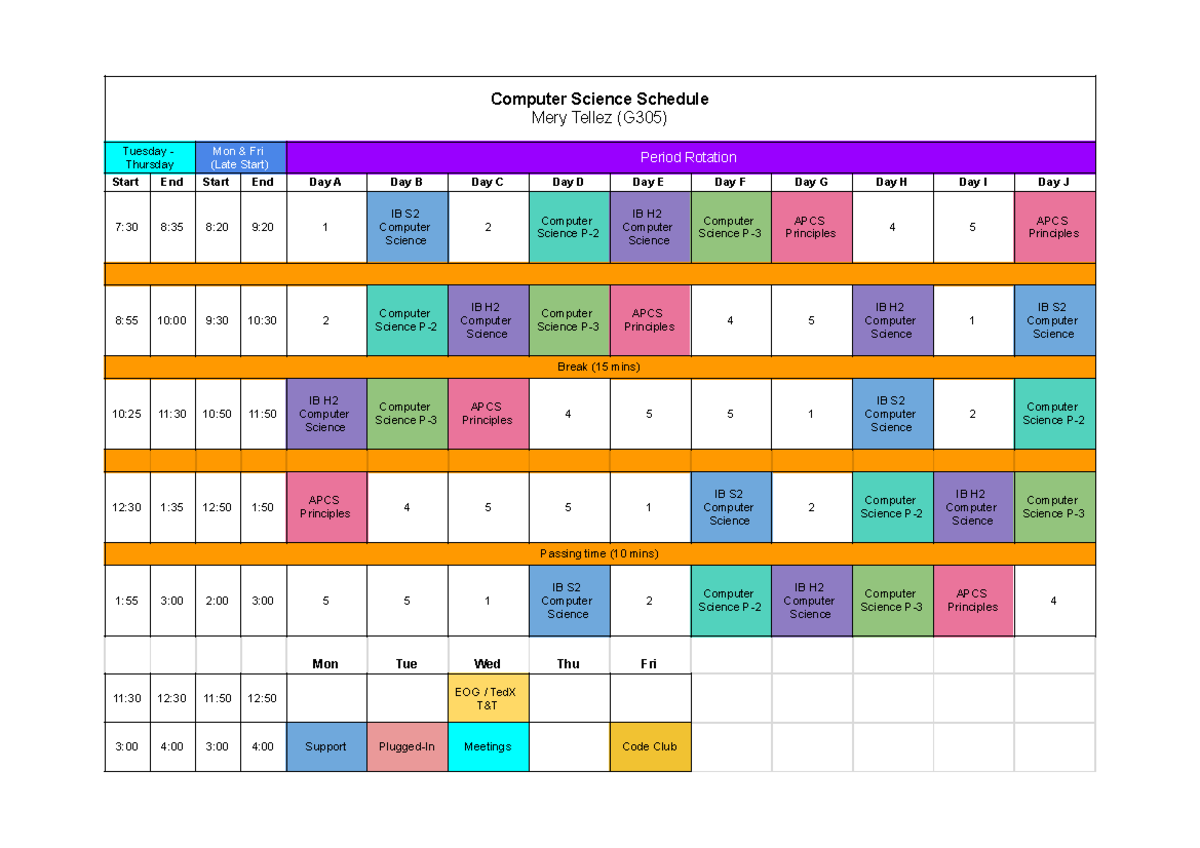MT Computer Science Schedule (2021-2022) - Computer Science Schedule ...