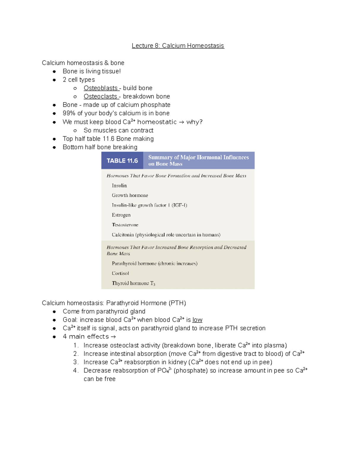 Systems Physiology: Calcium Homeostasis - Lecture 8: Calcium ...