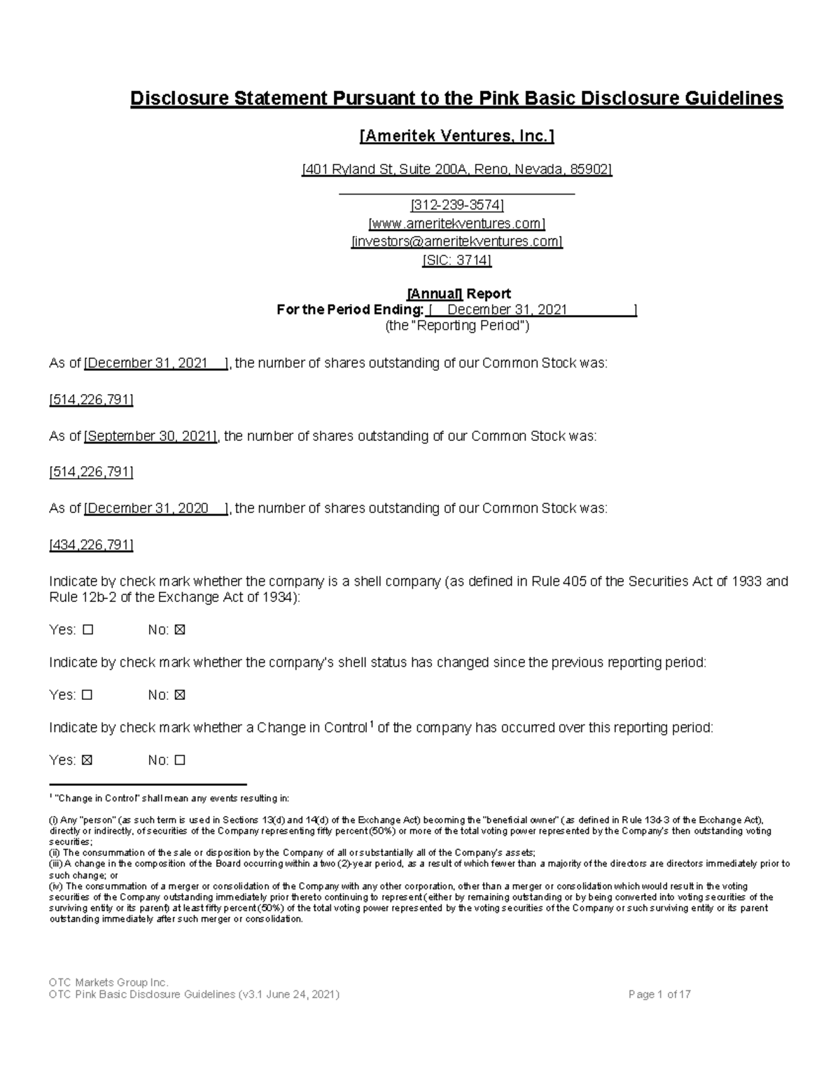 Content - Nvt - OTC Markets Group Inc. Disclosure Statement Pursuant to ...