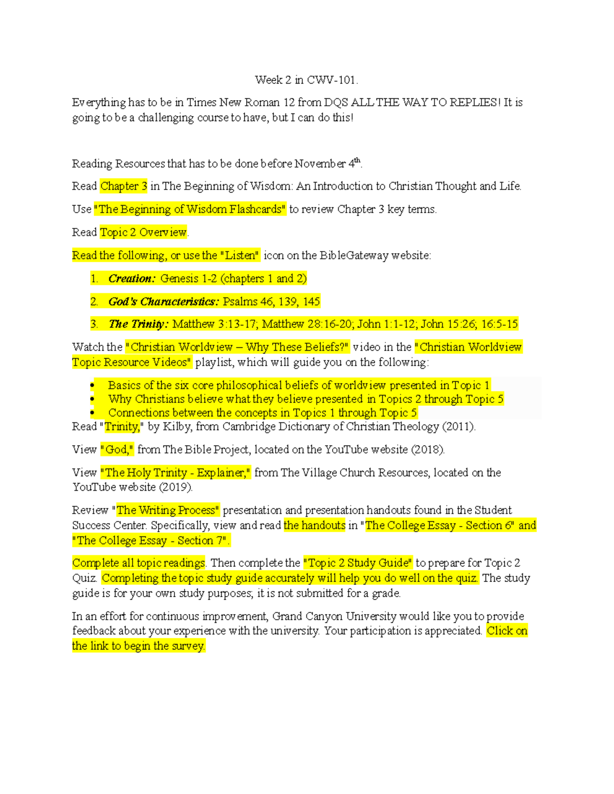 CWV-101 Topic 2 - my answers - Week 2 in CWV-101. Everything has to be ...