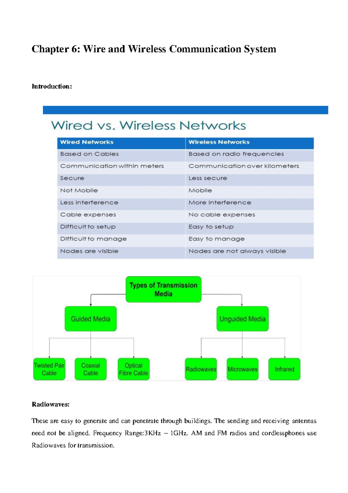 PoC Chapter 6 - cosmos college - Chapter 6: Wire and Wireless ...