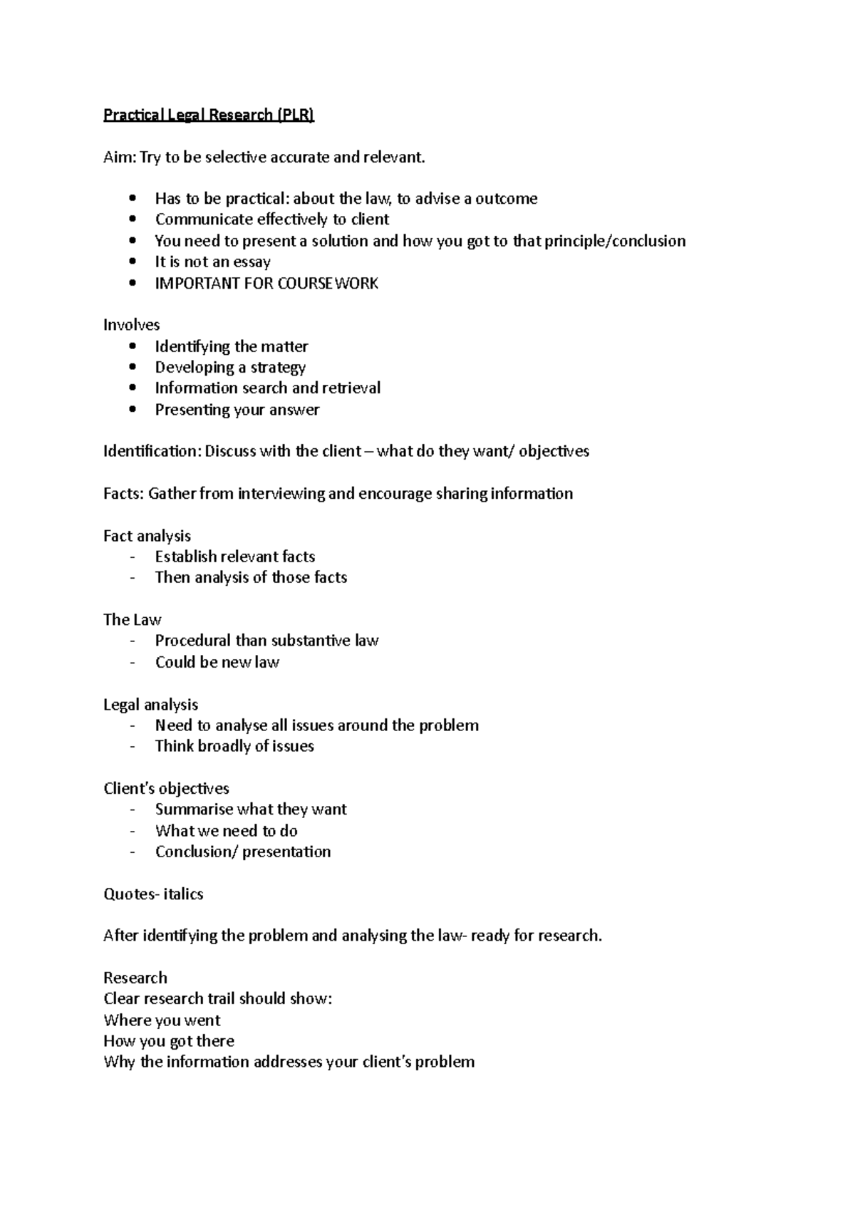 Practical Legal Research - Has to be practical: about the law, to ...