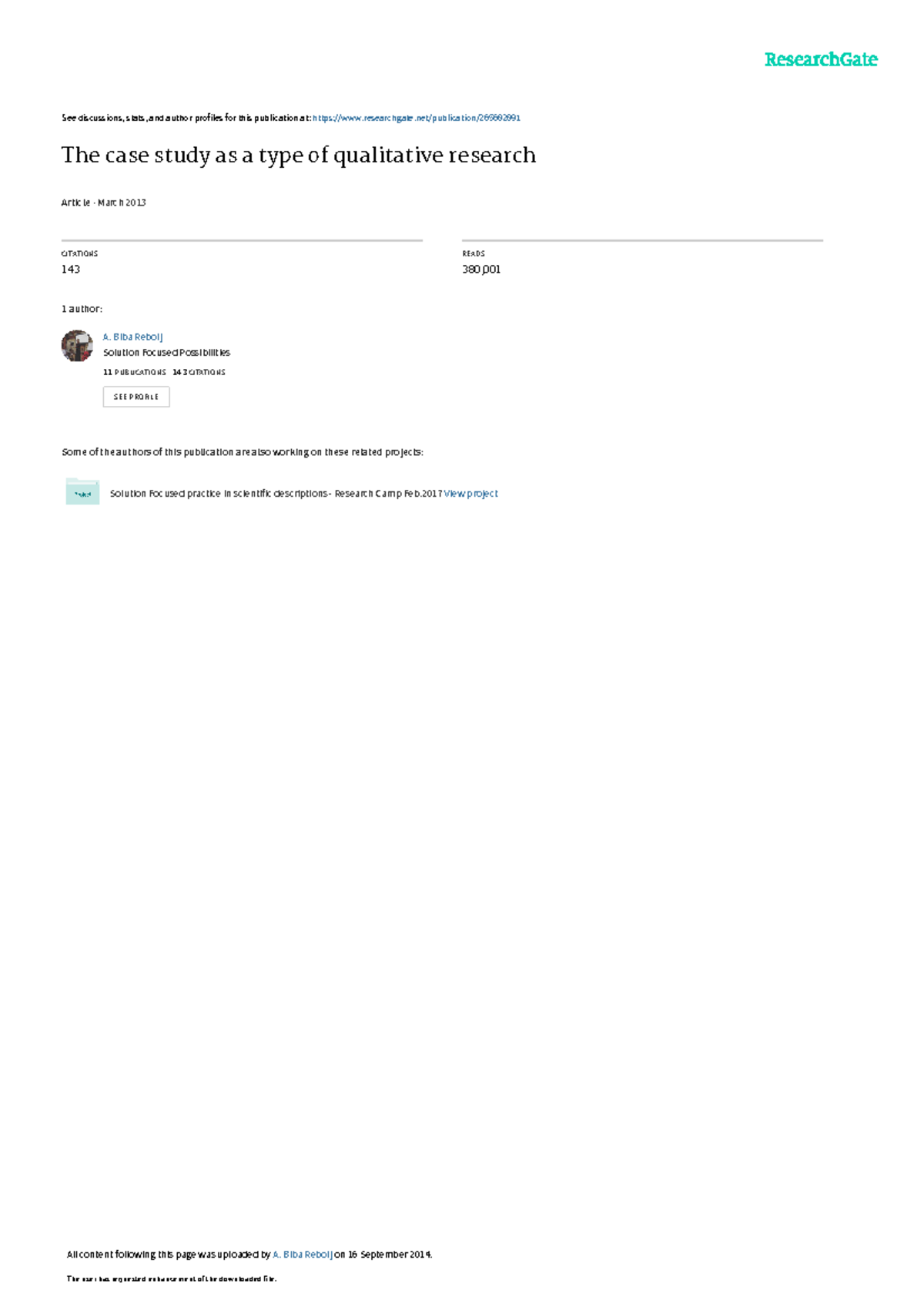 Casestudy - Case study - See discussions, stats, and author profiles ...