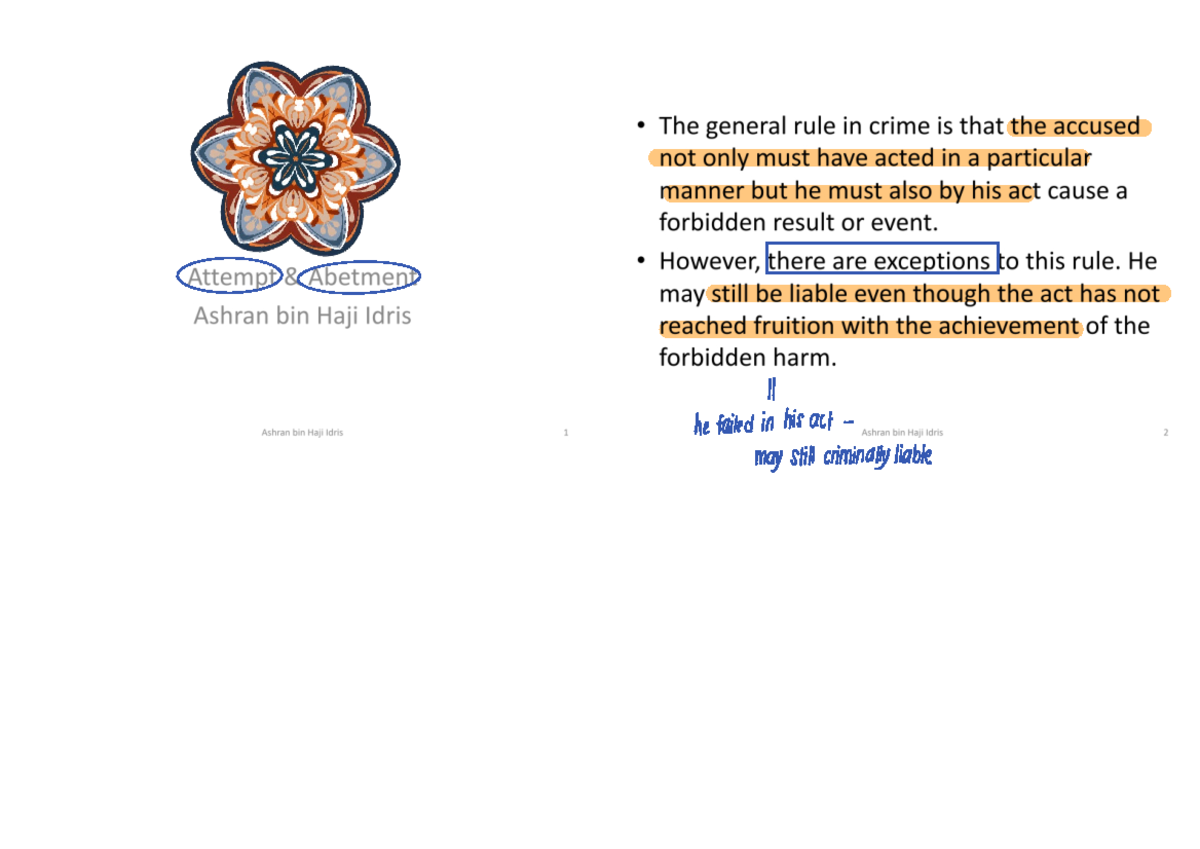 Week 11 (attempt) - notes - " he failed in his act - may still ...