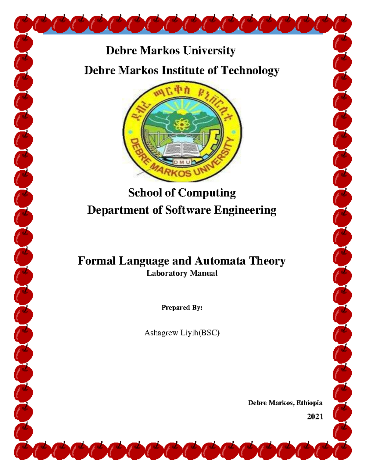 Automata lab - Debre Markos University Debre Markos Institute of ...
