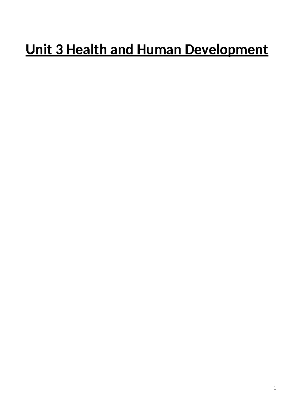 2021 Unit 3 Health and Human Development notes - Unit 3 Health and ...