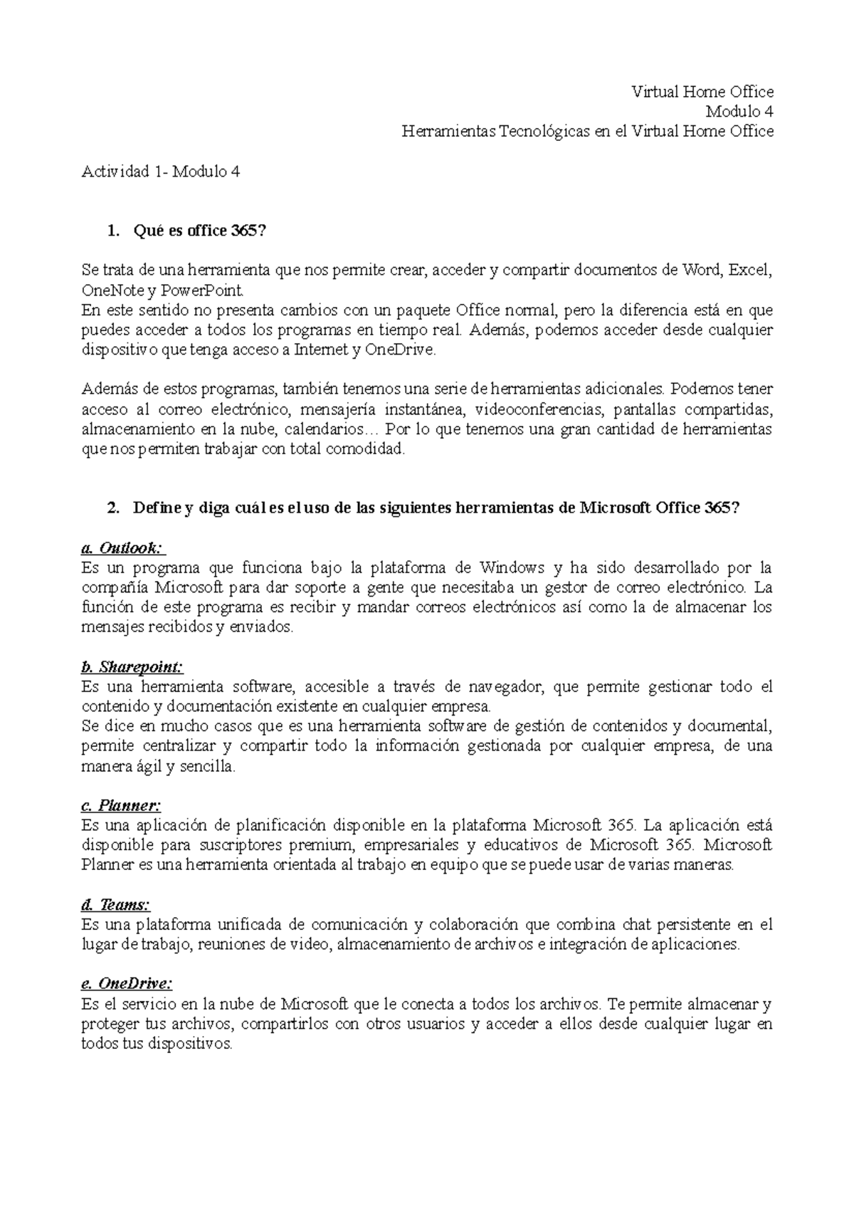 Actividad 1- Modulo 4 Amberkys Castillo pdf - Virtual Home Office Modulo 4 Herramientas ...