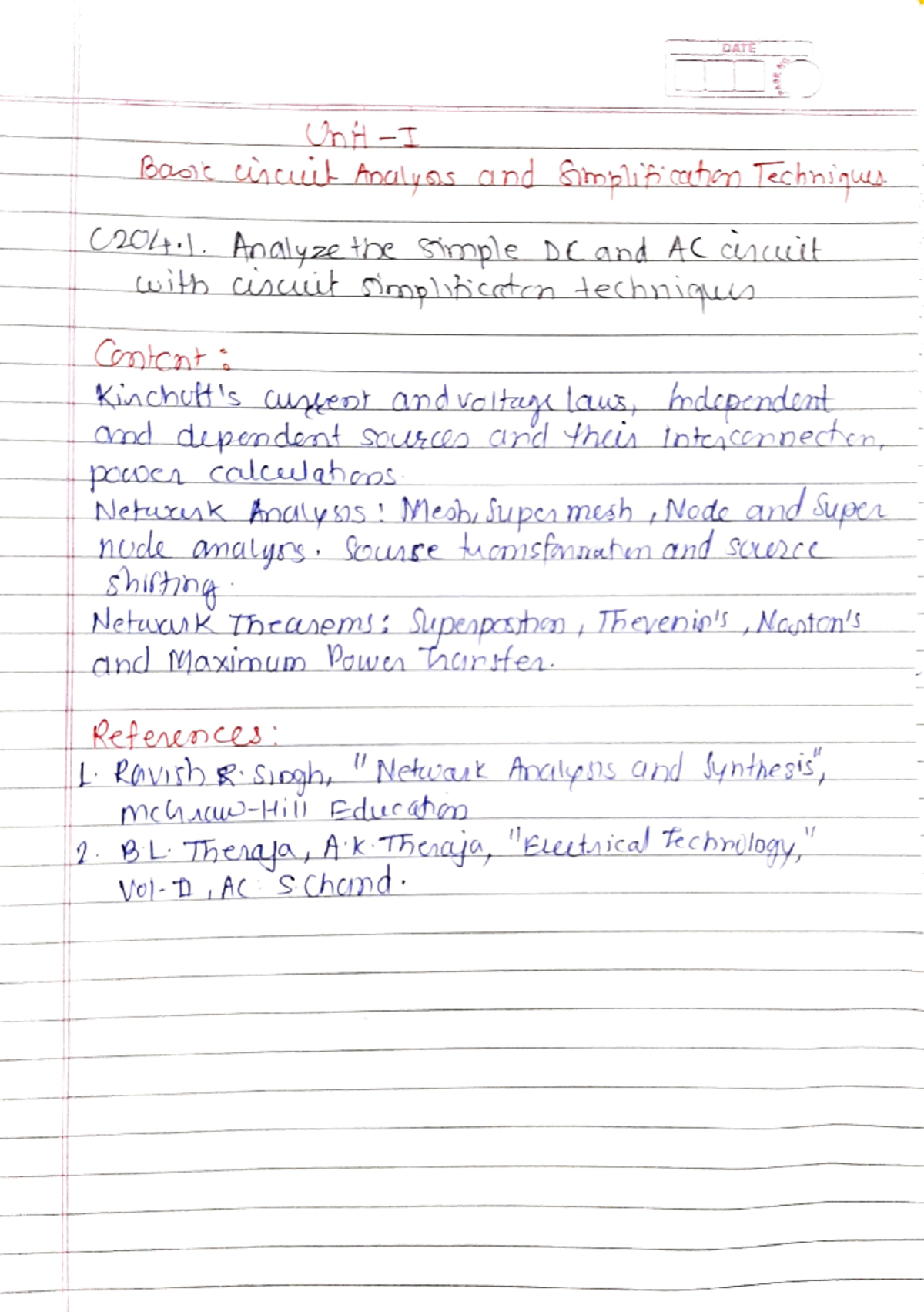 Unit 1 Elc - Notes - Bast iacnt Aoalyas and Gmlbton Techniges C2Cl ...