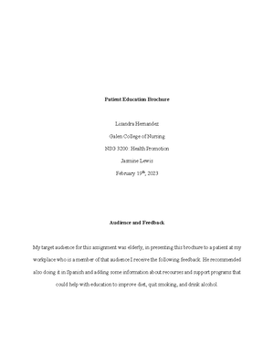 Health Promotion Plan Template - Health Promotion Plan – Template ...