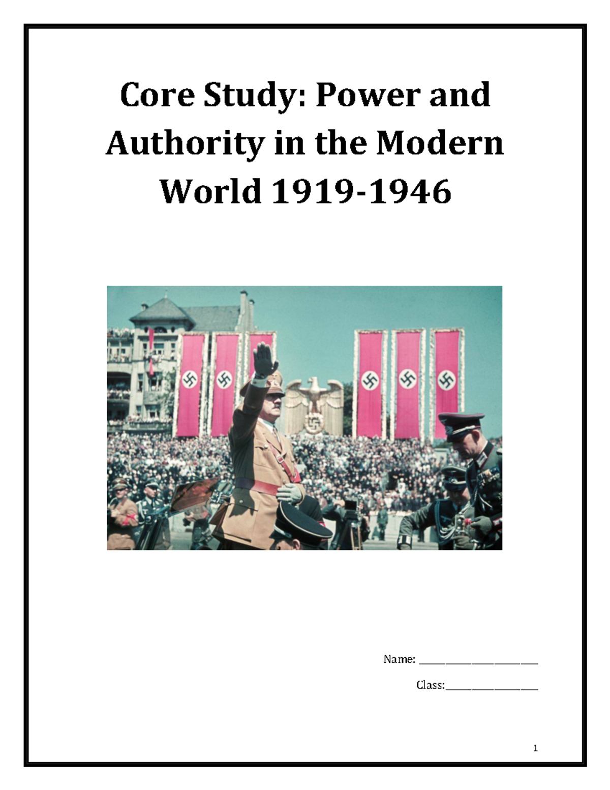 Power and Authority Booklet - Core Study: Power and Authority in the ...