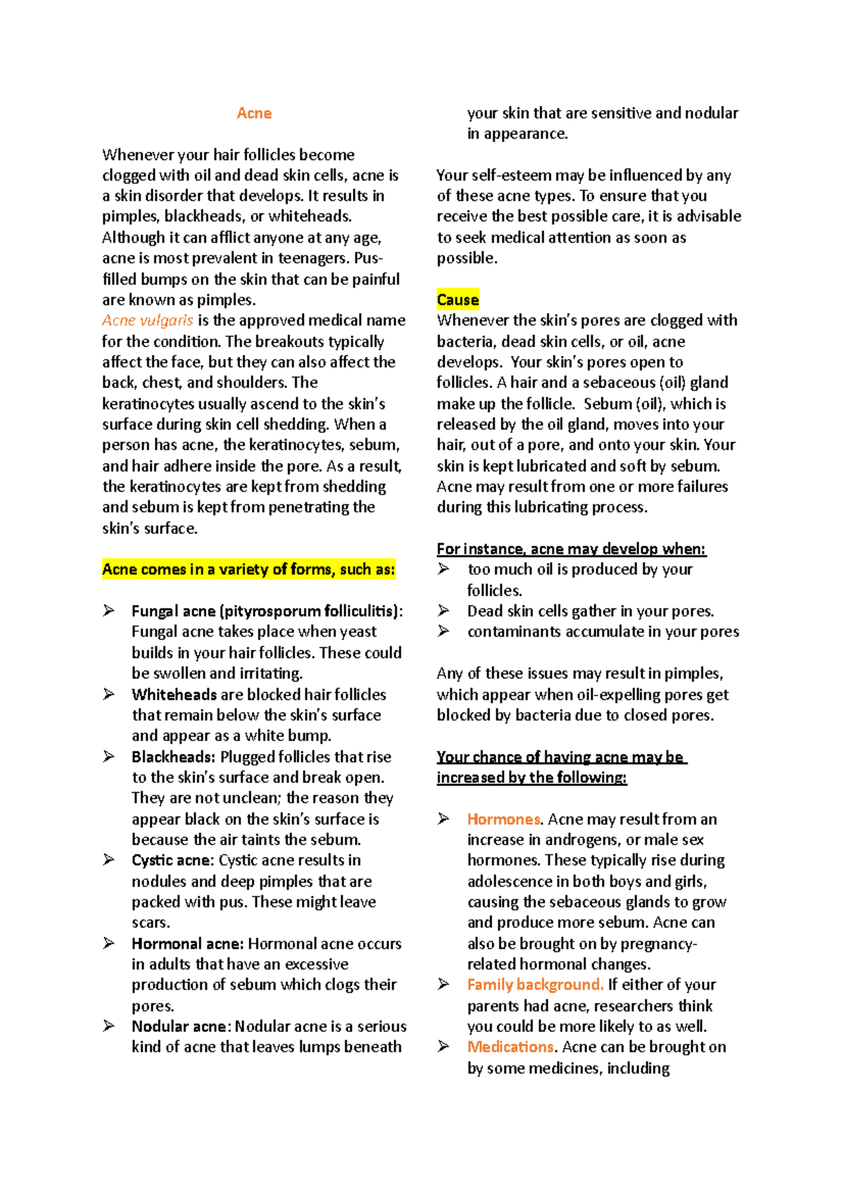 Acne - Skin Disorder - Acne Whenever your hair follicles become clogged ...