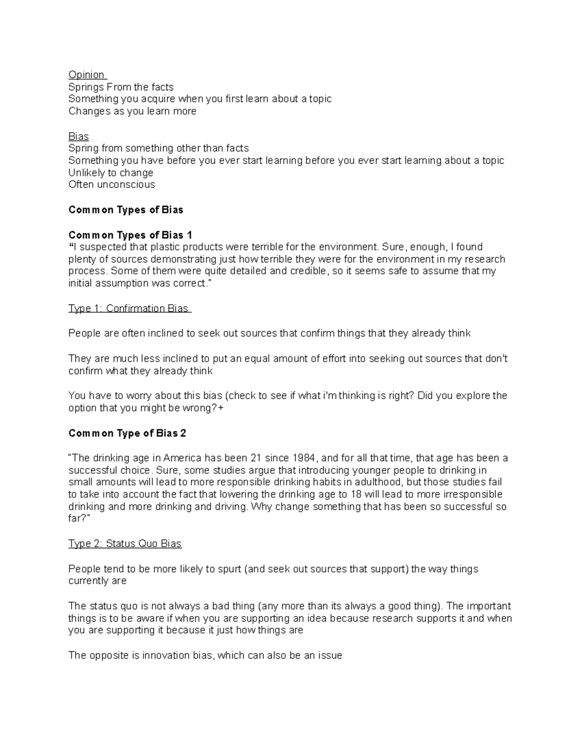 Composition and rhetoric notes 2 - Opinion Springs From the facts ...