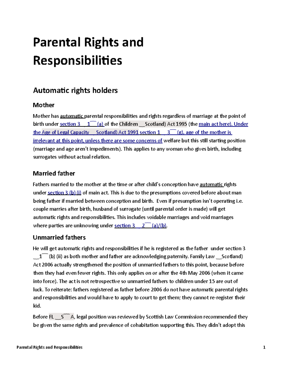 Parental Rights and Responsibilities - Parental Rights and ...