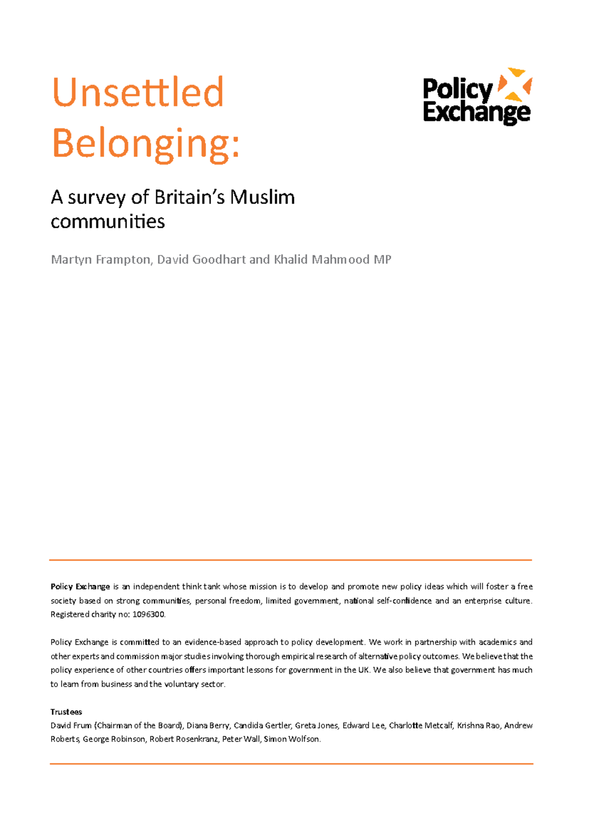 Survey of Britain’s Muslim 2016 - Unsettled Belonging: A survey of ...