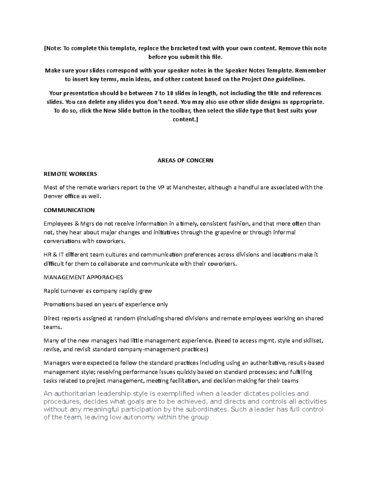 Areas of concern Mod 7 - Module discussion questions are designed to ...