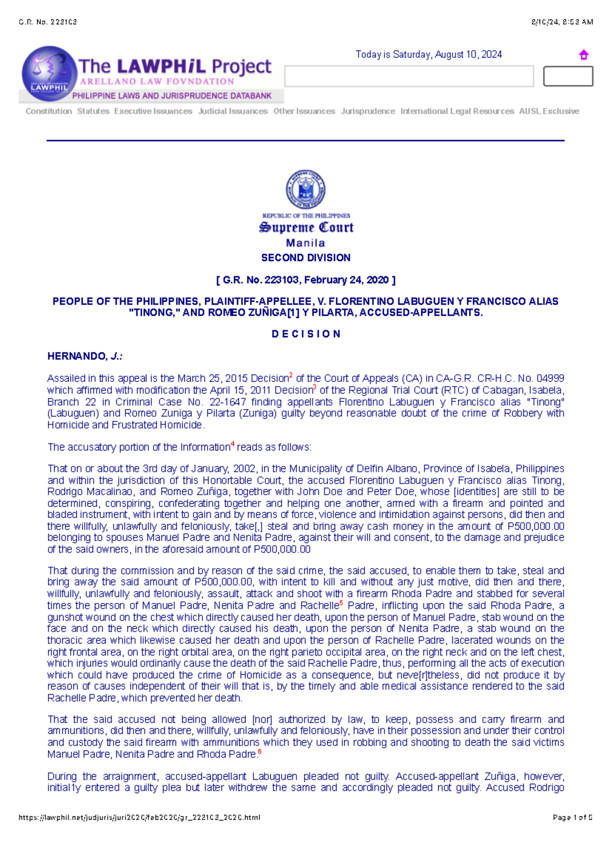 27. G.R. No. 223103 - exempting circumstance - Constitution Statutes ...