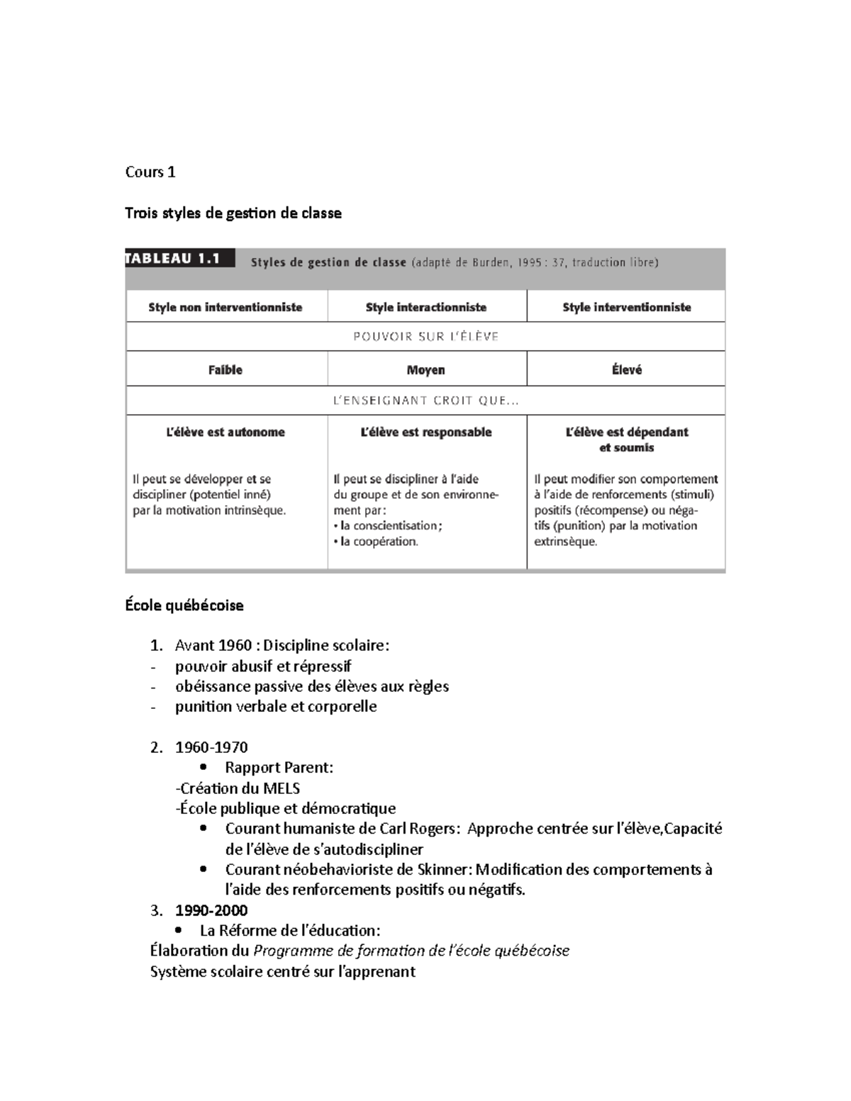 Docde Cours Gestion - Warning: TT: more functions defined than expected Cours 1 Trois styles de ...