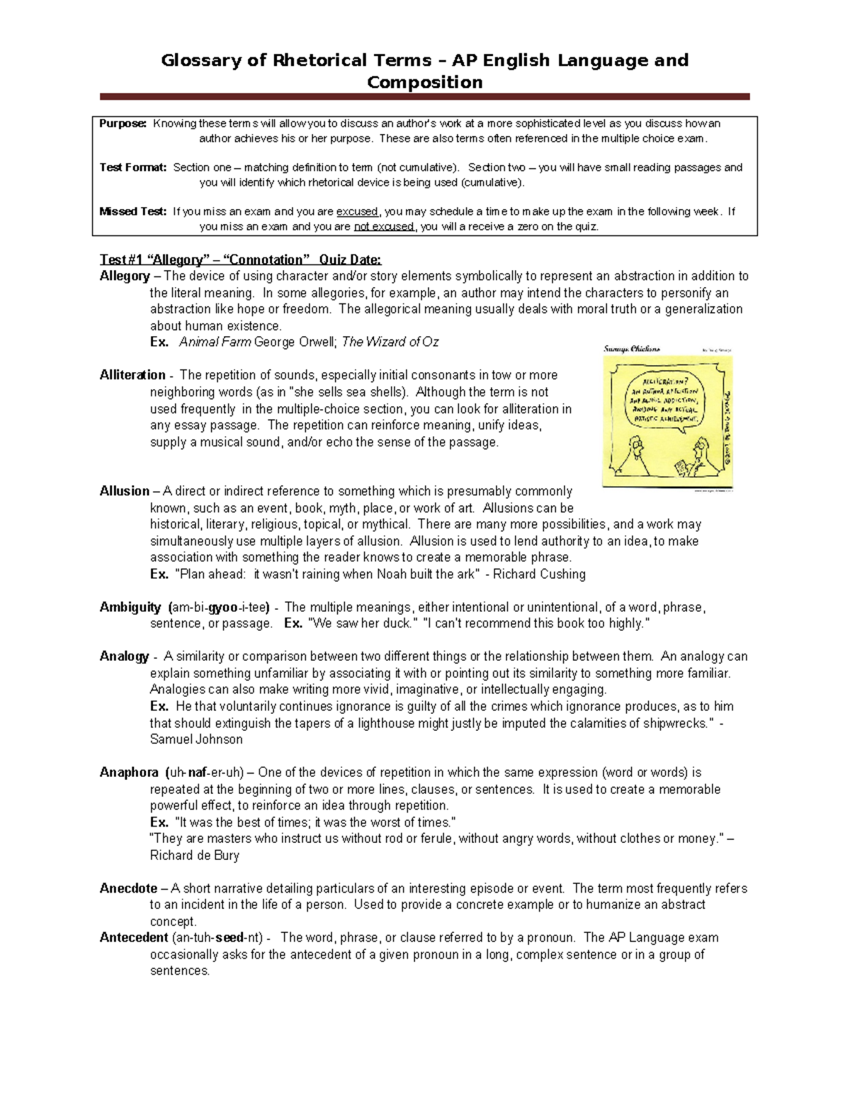 Rhetorical Terms List Updated 11 - Composition Purpose: Knowing these ...