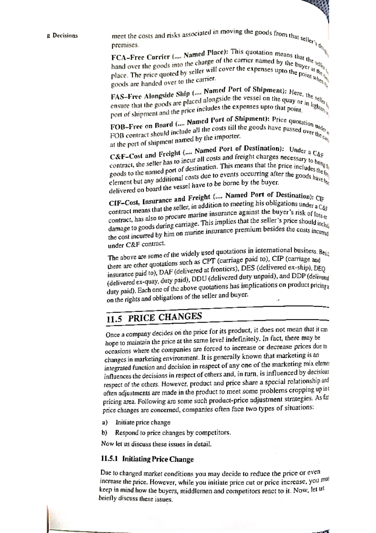 Price changes - Marketing Management - Studocu