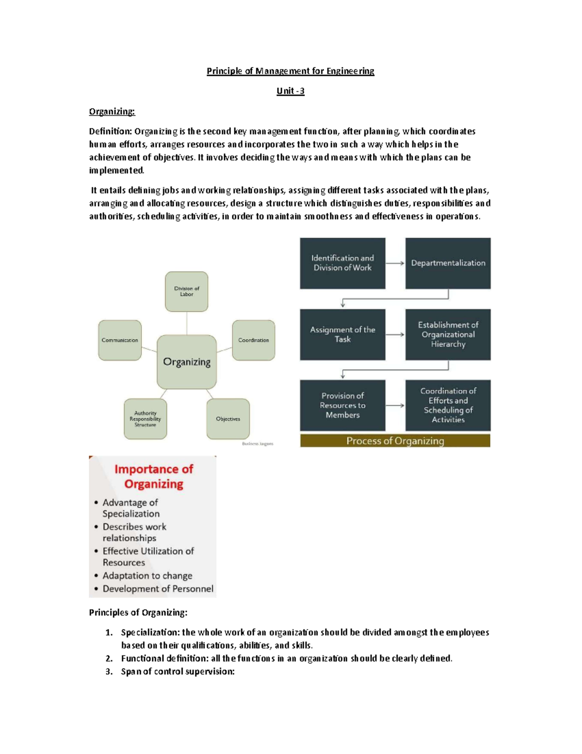 PEM unit 3 - notes - Principle of Management for Engineering Unit ...