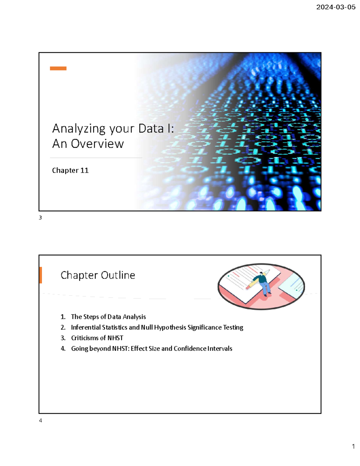 PSYC 2400 Chapter 11 Student Lecture Notes - Analyzing your Data I: An ... PSYC 2400 Chapter 11 Student Lecture Notes - Analyzing your Data I: An ...