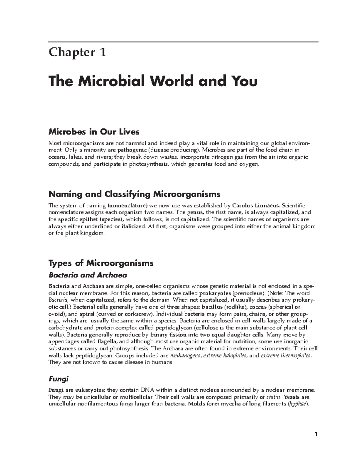 Ch1 Study Guide - The Microbial World and You Microbes in Our Lives ...