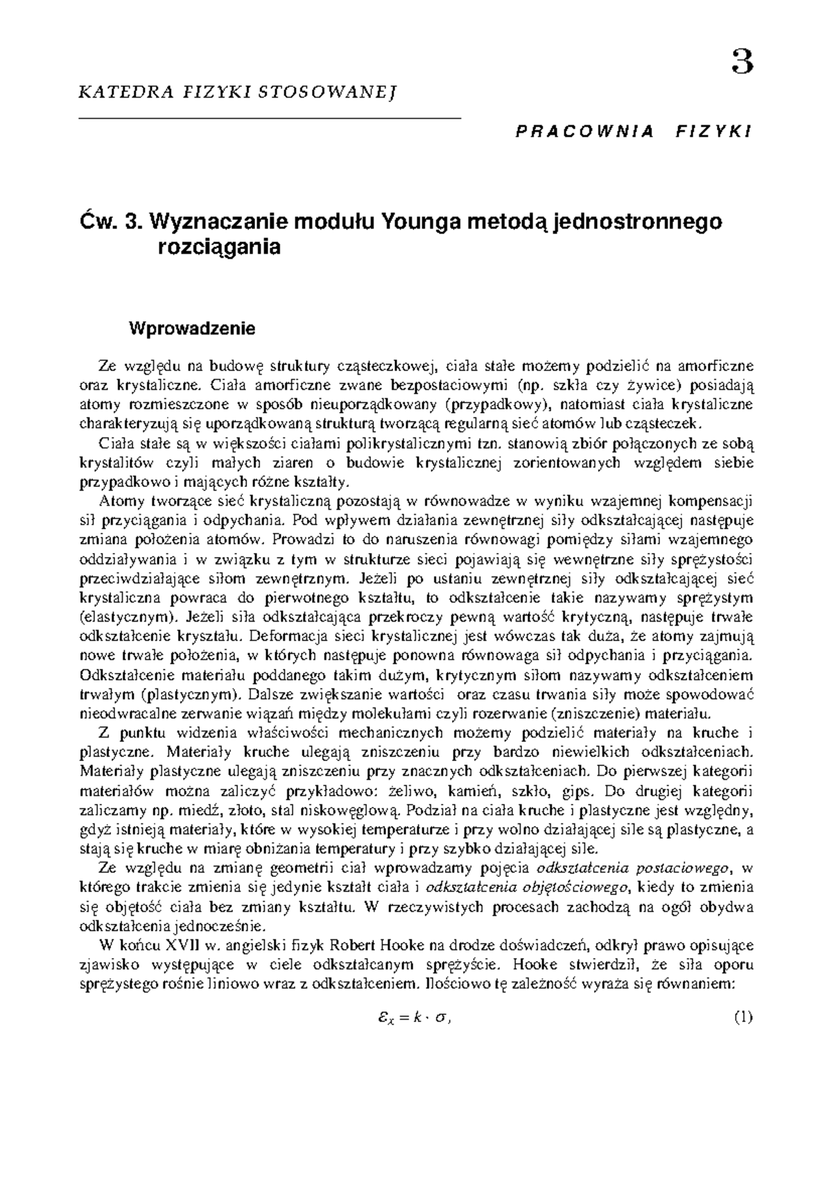 Prkfs-03 - 3333 K A T E D R A F I Z Y K I S T O S O W A N E J P R A C O ...