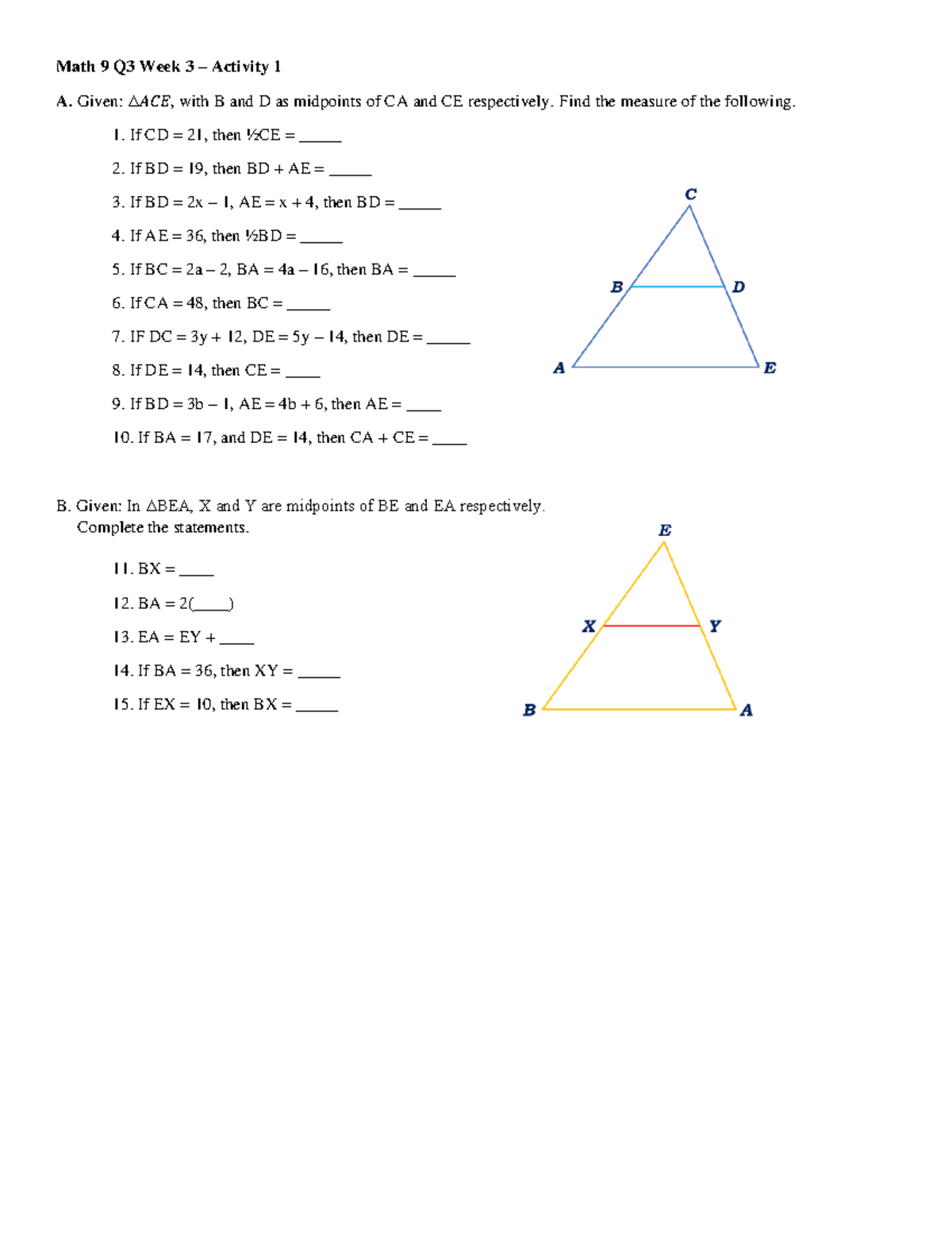 Math 9 Q3 Week 3 - Activities April 5-9, 2021 - Math 9 Q3 Week 3 ...