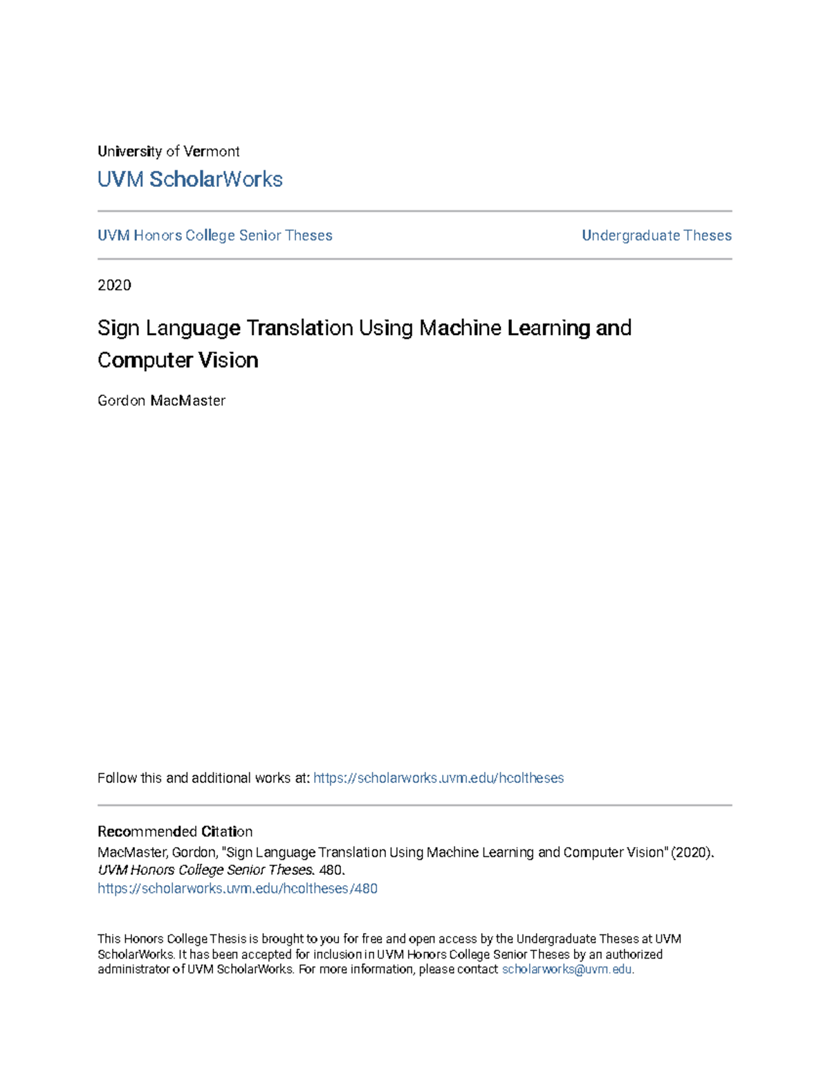 Sign Language Translation Using Machine Learning and Computer Vis ...