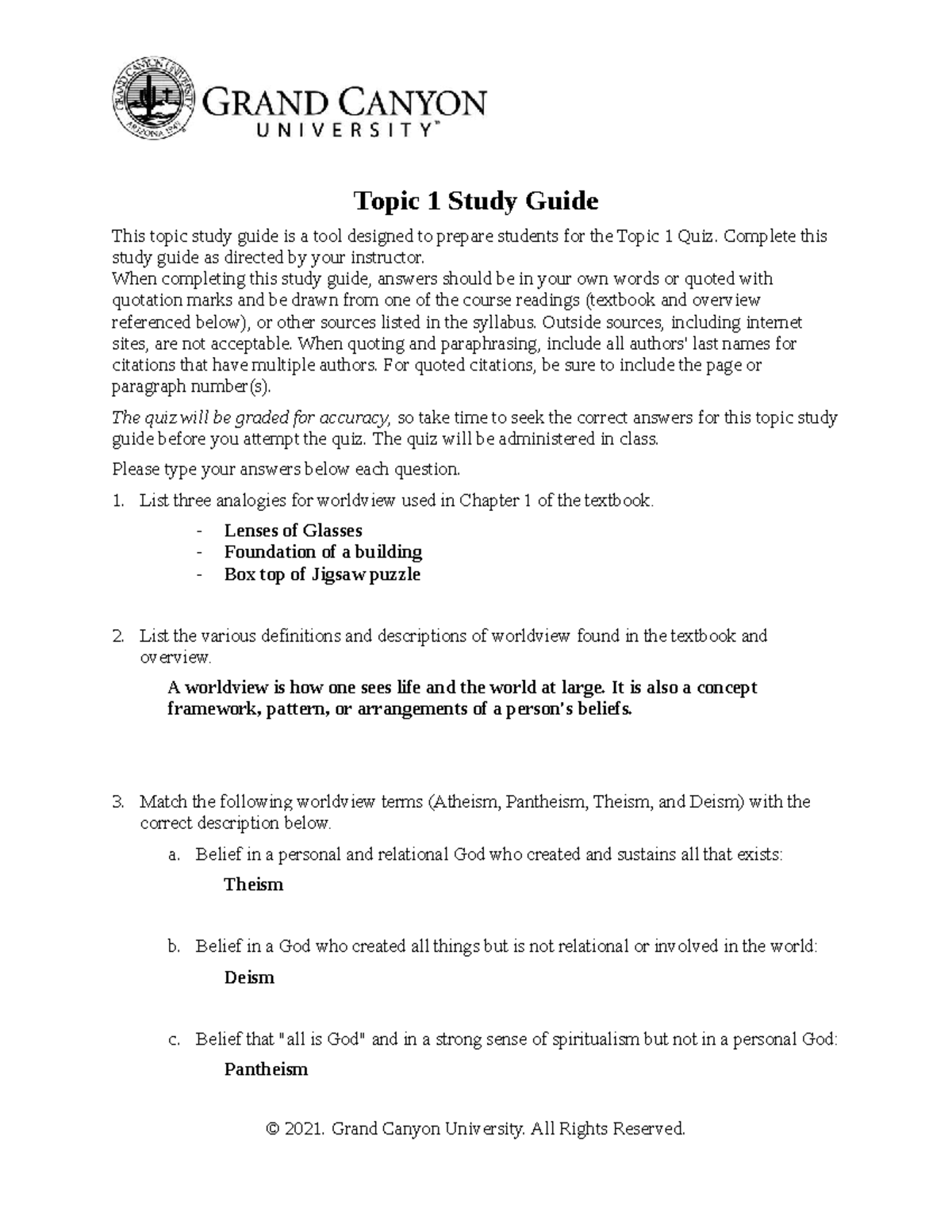 CWV 101 301 RS T1Study Guide On Ground 2 - Topic 1 Study Guide This ...